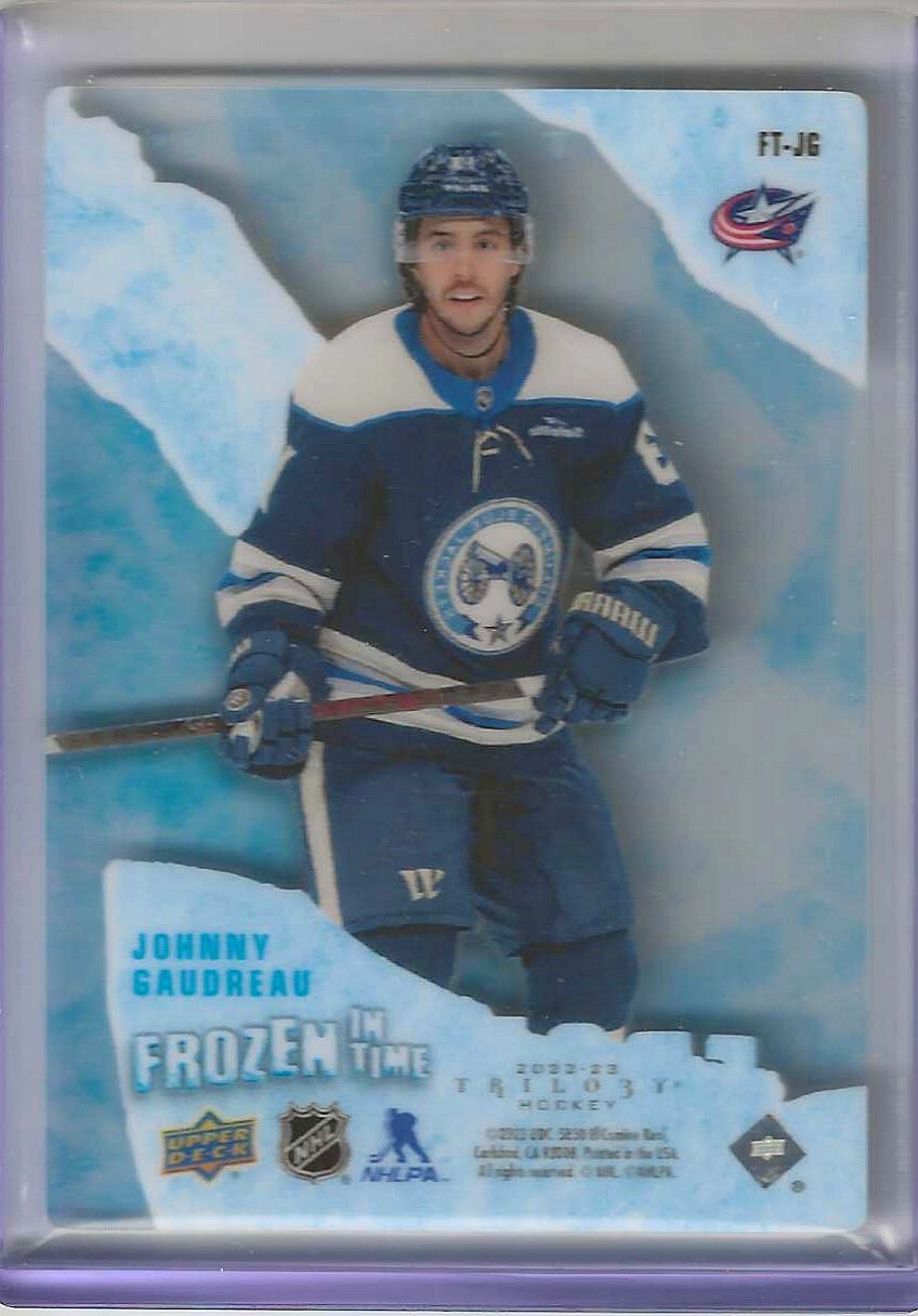 2022-23 Upper Deck Trilogy - Frozen in Time Blue Frost #FT-JG Johnny ...