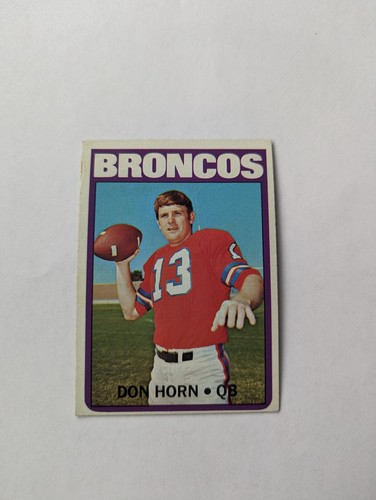 1972 Topps Football #178 Don Horn Denver Broncos | eBay