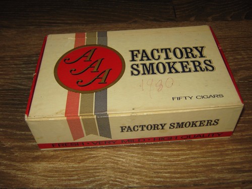 Vintage AAA Factory Smokers Cardboard Cigar box empty box | eBay