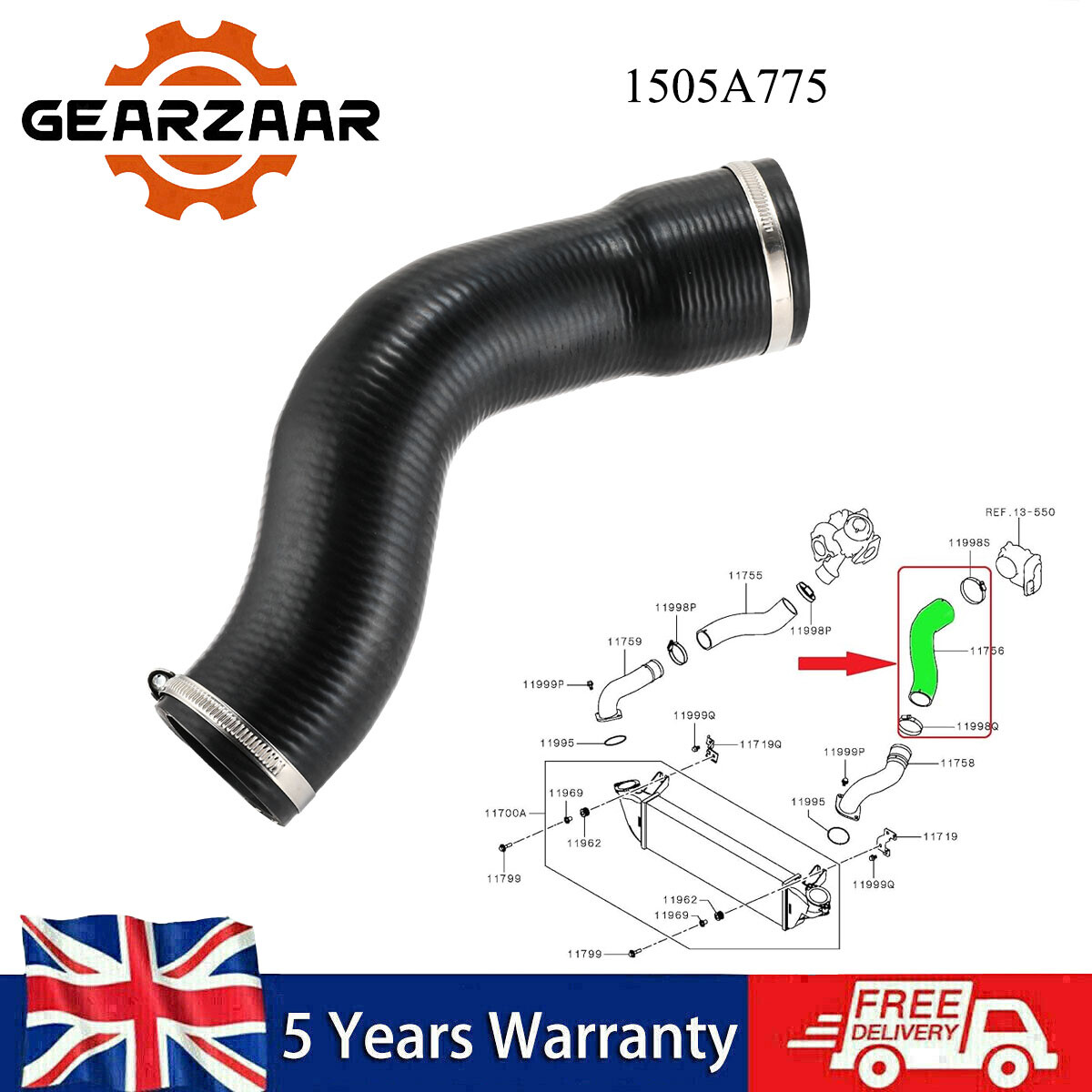 FOR MITSUBISHI L200 2.4 DI-D II L200 2.4 DI-D Air Intake Turbo Hose ...