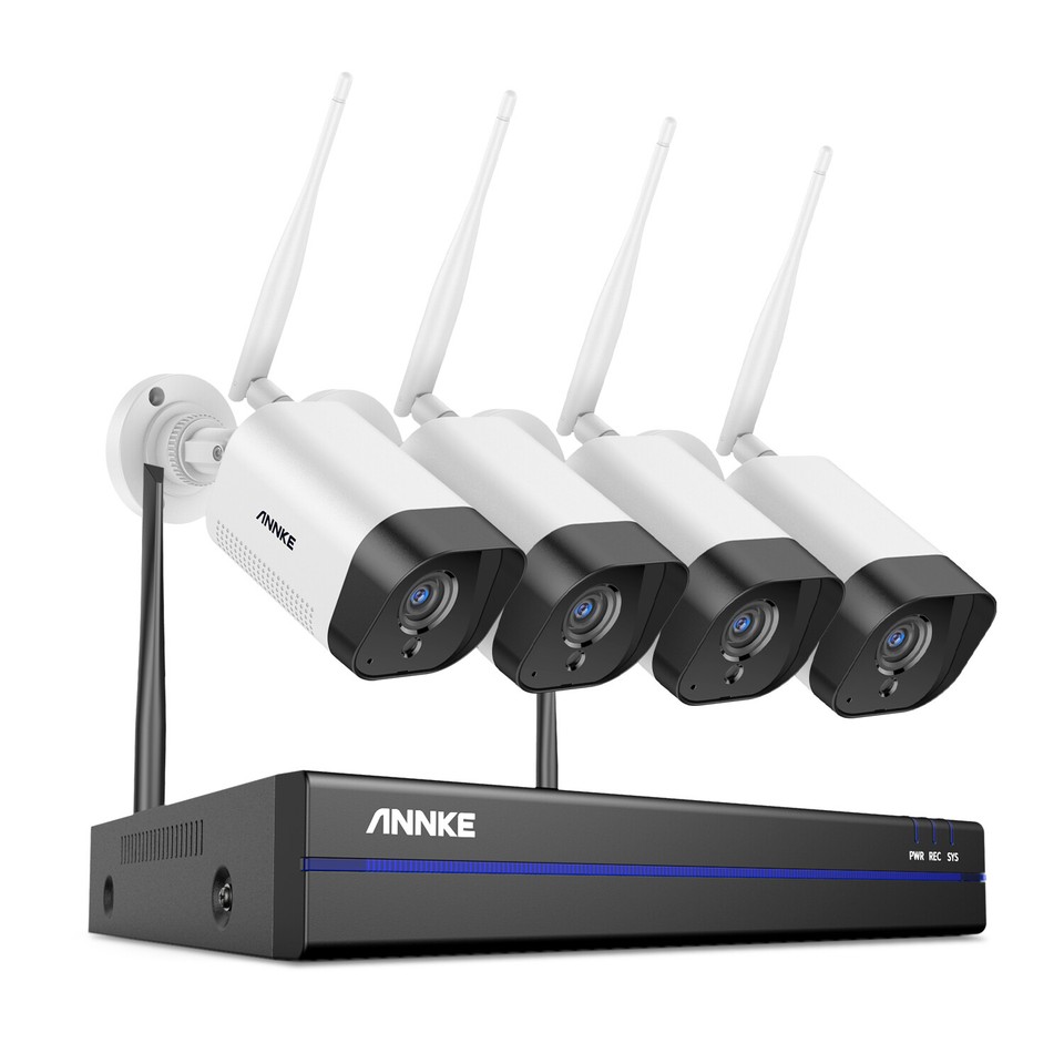 ANNKE 5MP 8CH NVR Outdoor Wireless Security Camera System WIFI IP Two ...