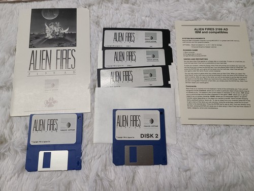 Alien Fires 2199 AD Commodore Amiga on 3.5" disk 1986 IBM PC GAME ...