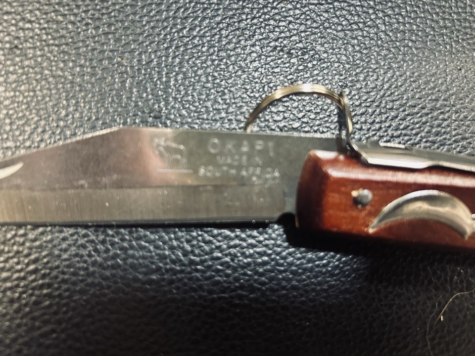 Okapi LOCK RING Knife South Africa Carbon Steel 4in blade | eBay