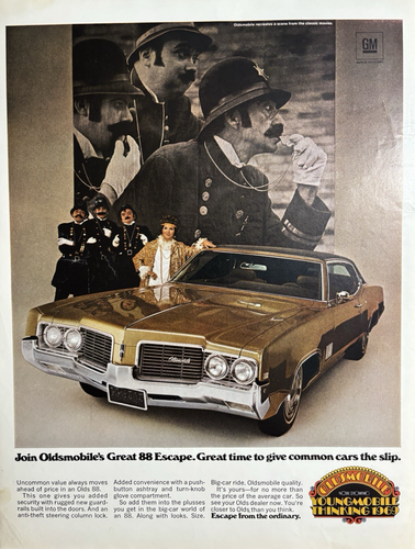 Oldsmobile 88 Great Escape Automobile Youngmobile Keystone Cops VTG Ad ...