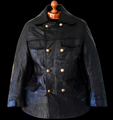 40s WW2 GERMAN LUFTWAFFE Leather Police Officers Trench Dispatch WW1 ...