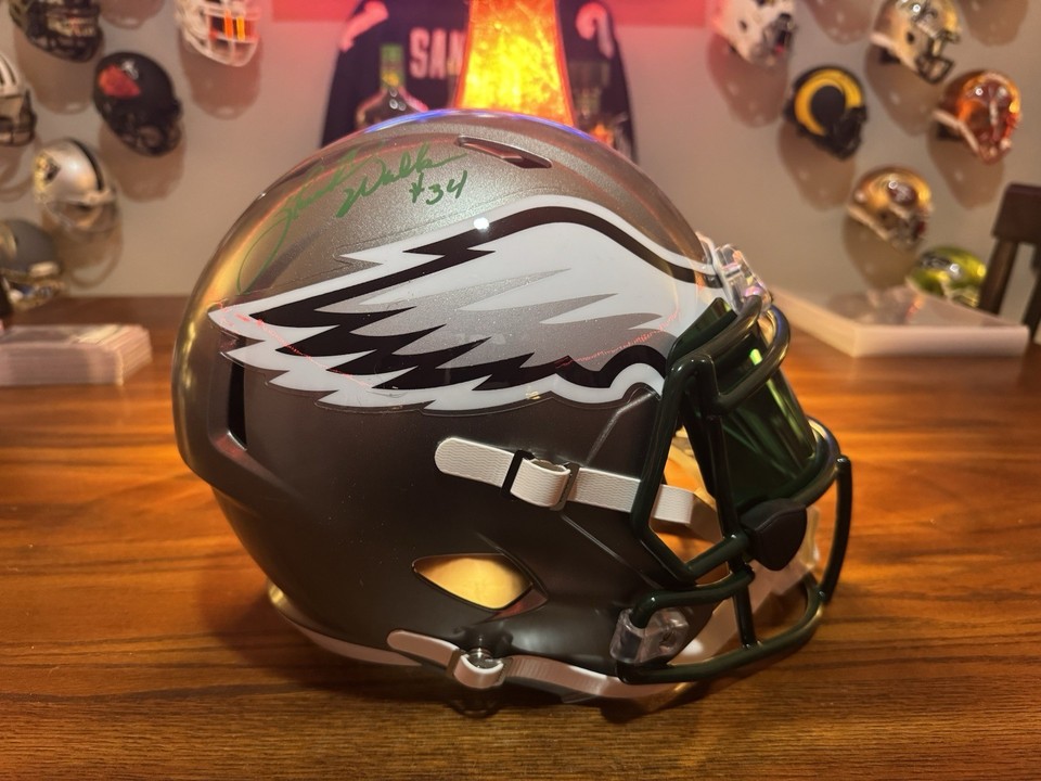 Herschel Walker Full Size Riddell Replica Football Helmet, Eagles Auto ...