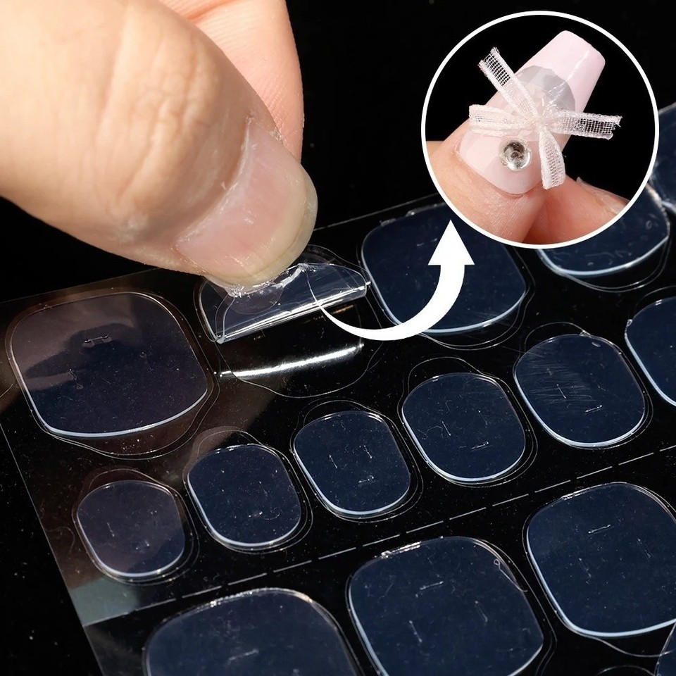 Transparent Nail Jelly Glue False Nail Nail Art Tape New Fake Nails ...