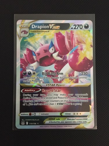 Drapion VSTAR - 119/196 Ultra Rare Lost Origin Mint Pokemon TCG | eBay