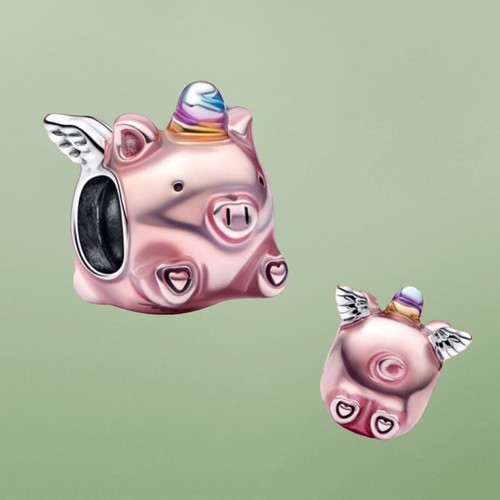 Authentic Flying Unicorn Pig 792573C01 Sterling Silver Charm | eBay