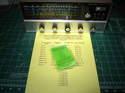 Realistic DX-120 Electrolytic Capacitor rE-Cap Kit - Premium + 6 ...