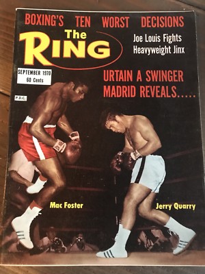THE RING BOXING MAGAZINE SEPTEMBER 1970 MAC FOSTER JERRY QUARRY | eBay