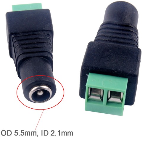 20pcs Female DC 12V Power Plug Connector 5.5x2.1mm Screw Terminal Block ...