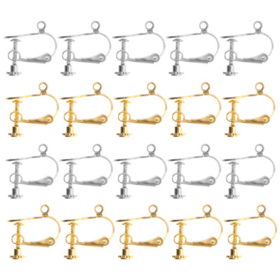 20pcs clip on earring adapters earring converter clip ear studs Clip On ...