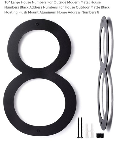 Black Metal House Number 8 is 10 inches tall | eBay