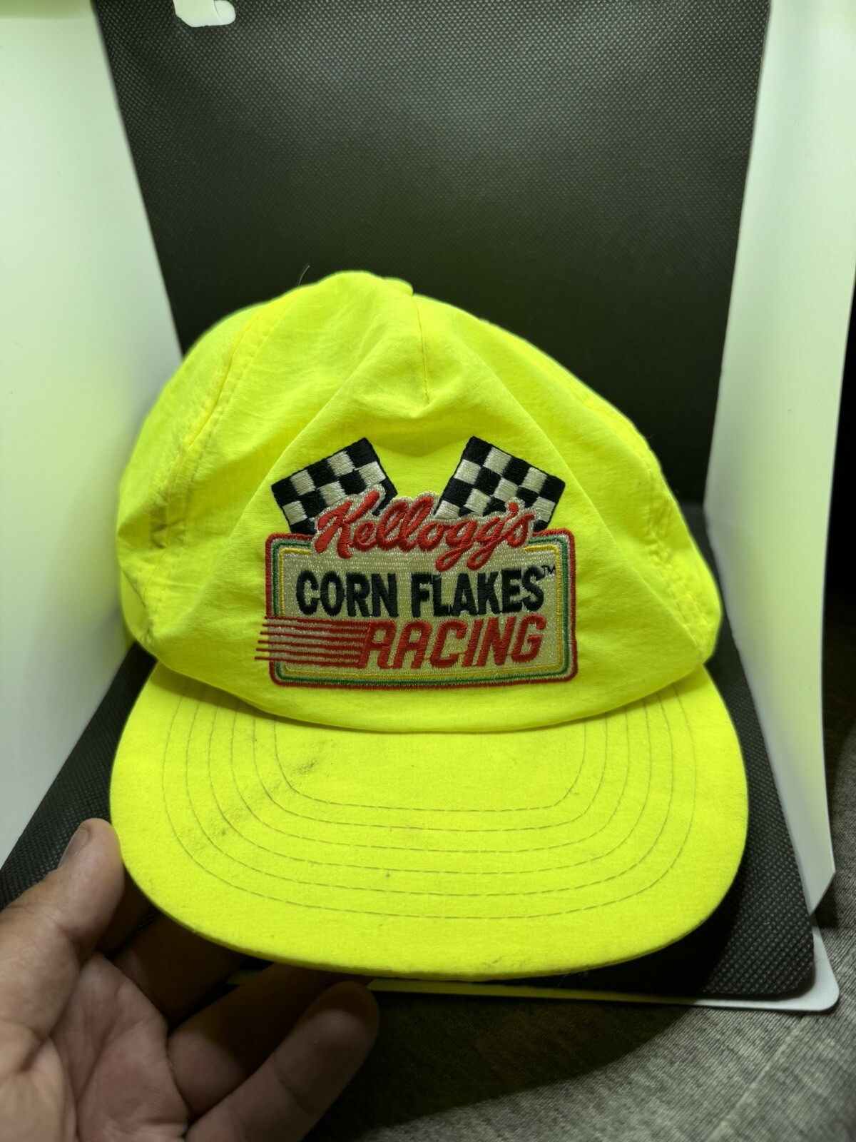 Vintage 1992 Kelloggs Corn Flakes Racing Neon Yellow … - Gem