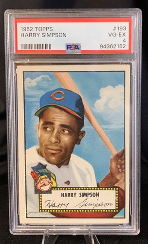 1952 Topps #193 Harry Simpson Cleveland Indians PSA 4 VG/EX | eBay