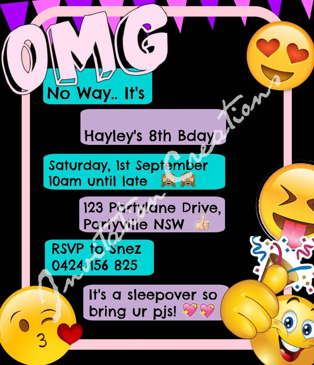 13 Free Printable Emoji Invitations