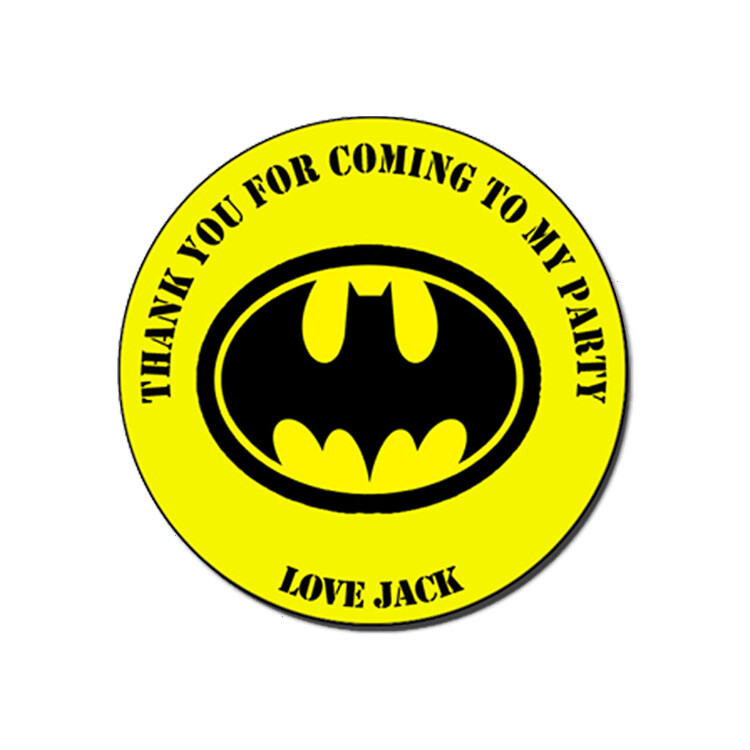 Batman Party Labels Pair Of Vintage Batman Strips Plastic Adhesive