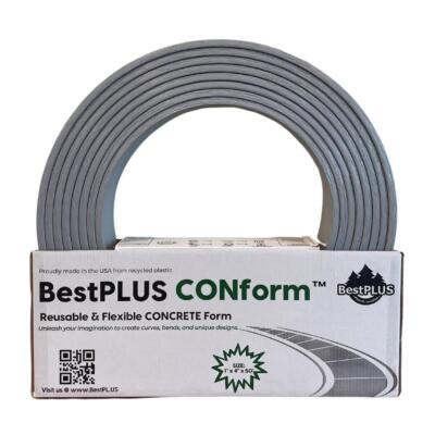 CONform Concrete Form Gray Coiled Plastic Reusable Flexible 1" x 5" x ...