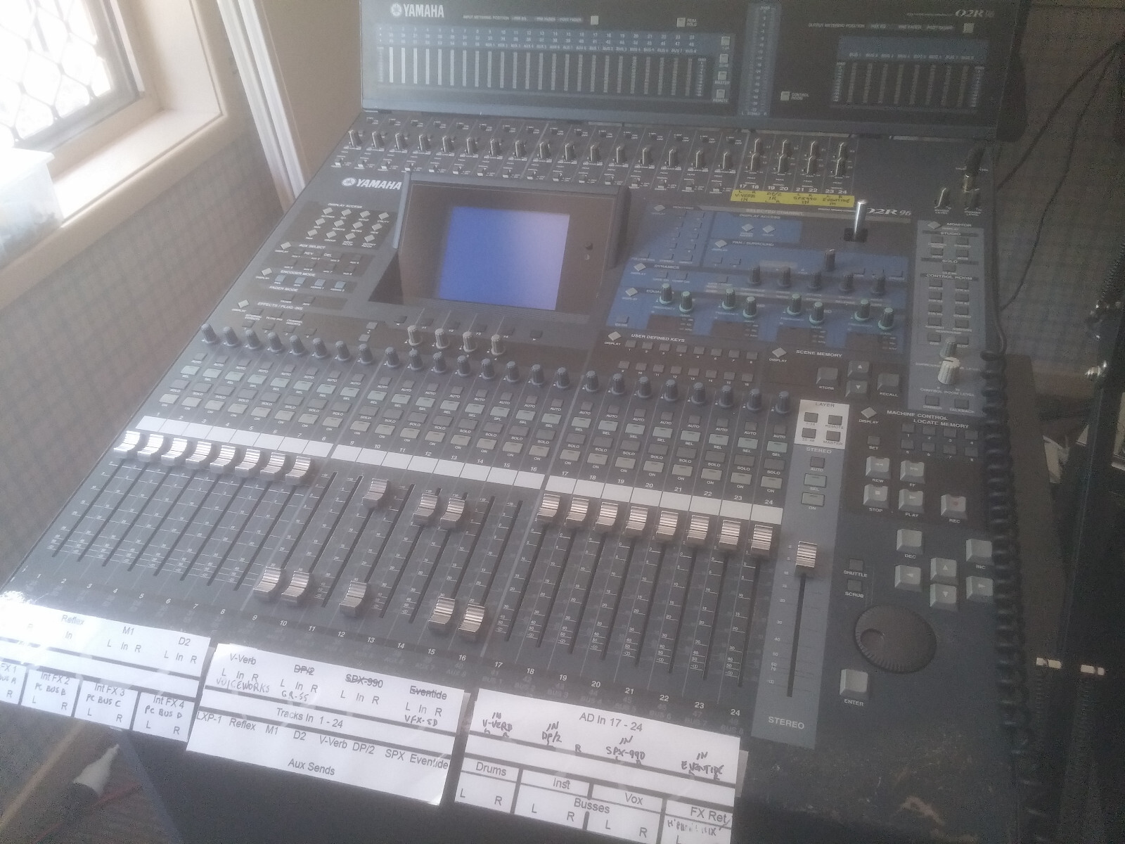 Yamaha 02r96 Digital Mixer. Meter Bridge and 110v stepdown transformer ...
