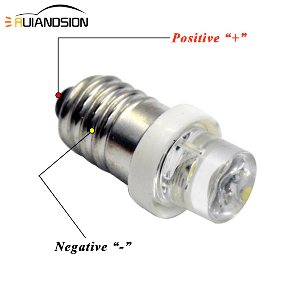 10X 12V E10 LED Bulb F3 Interior Dash Gauge License Plate Light Globe ...