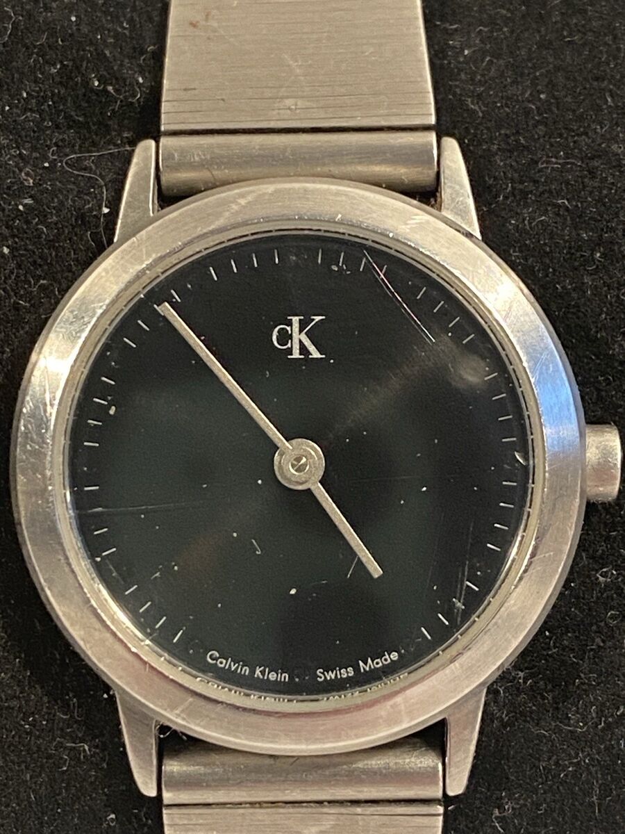 Calvin Klein Stainless Steel Low Profile 100ft Water Calvin Klein Stainless Steel Low Profile 100ft Water
