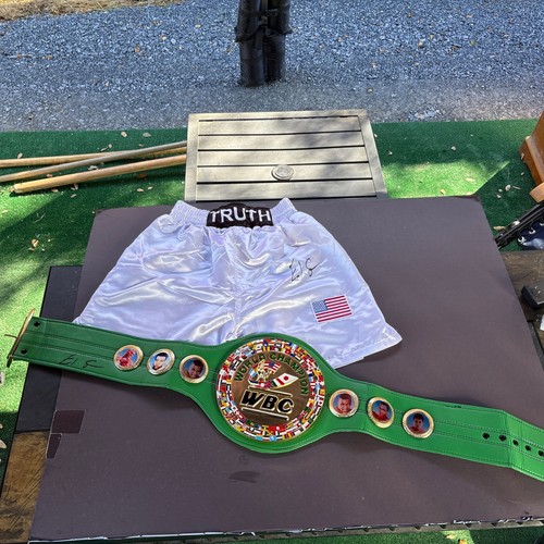Errol Spence Jr Signed Boxing WBC Replica Championship Belt/Trunks-BAS ...