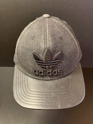 ADIDAS Adjustable Cotton/Denim Baseball Cap Hat Black Blackout OSFA ...