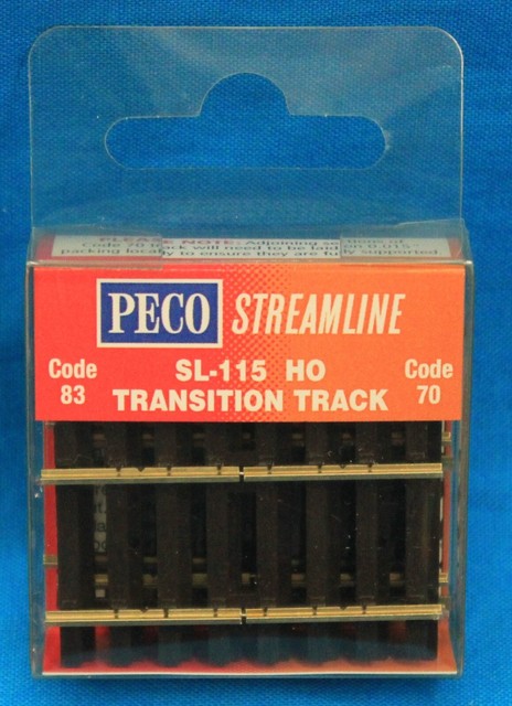 HO Scale - PECO STREAMLINE SL-115 Code 83 to Code 70 - Transition Track ...
