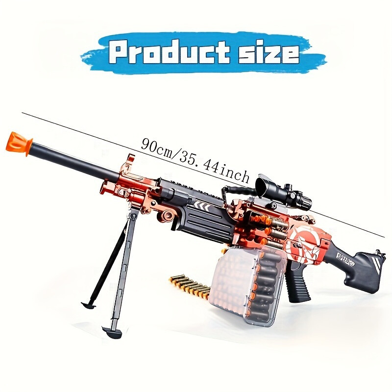 M249 Heavy Machine Gun Toy Manual/Automatic Function, Simulation Soft ...