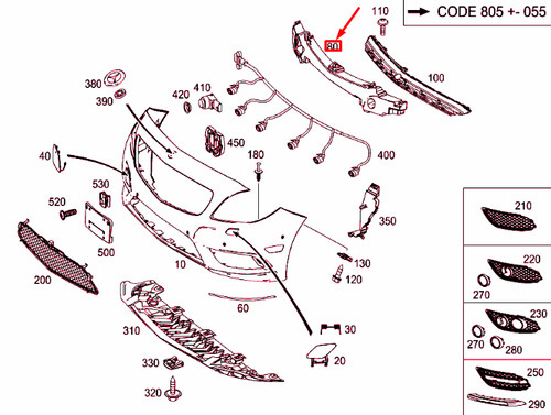 NEW Mercedes-Benz B W246 Front central shock absorber A2468851037 | eBay