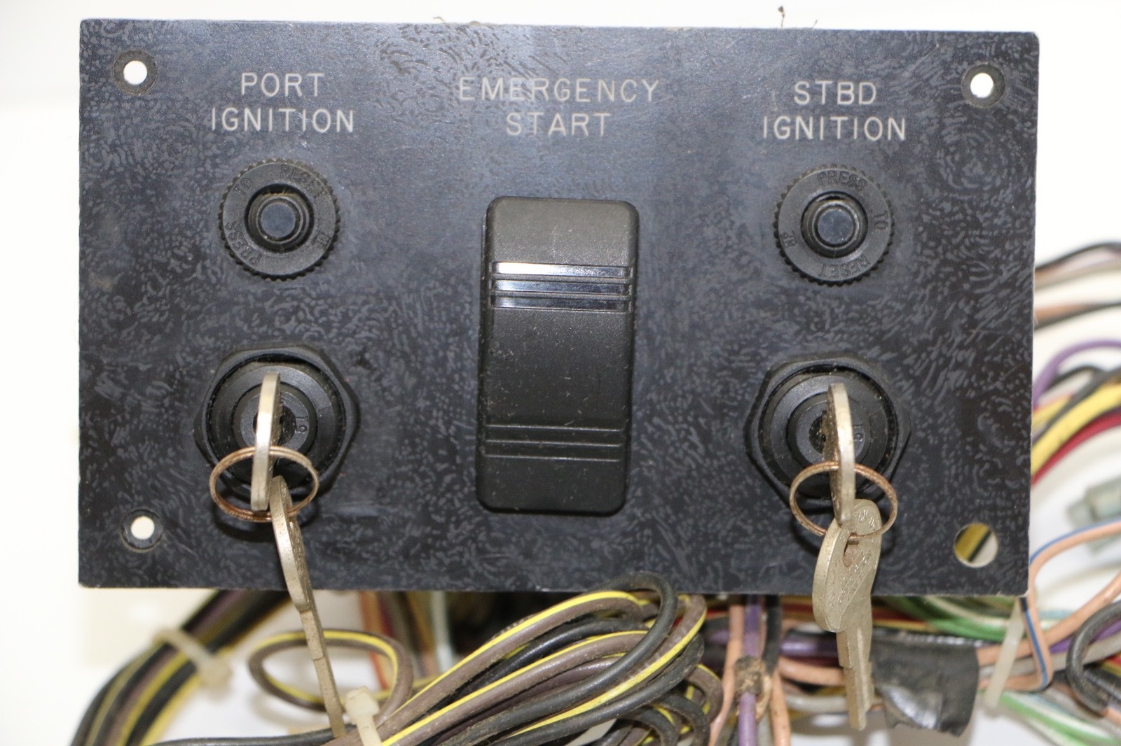 Marine Boat Port / Starboard Dual Ignition Dash Panel Emergency Start w ...