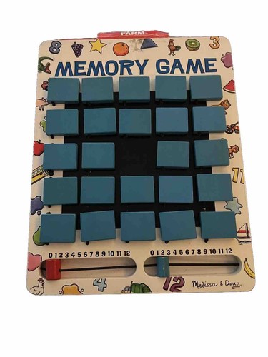 Melissa & Doug Wooden Memory Game Travel Vacation 4 Boards Kids Flip To ...