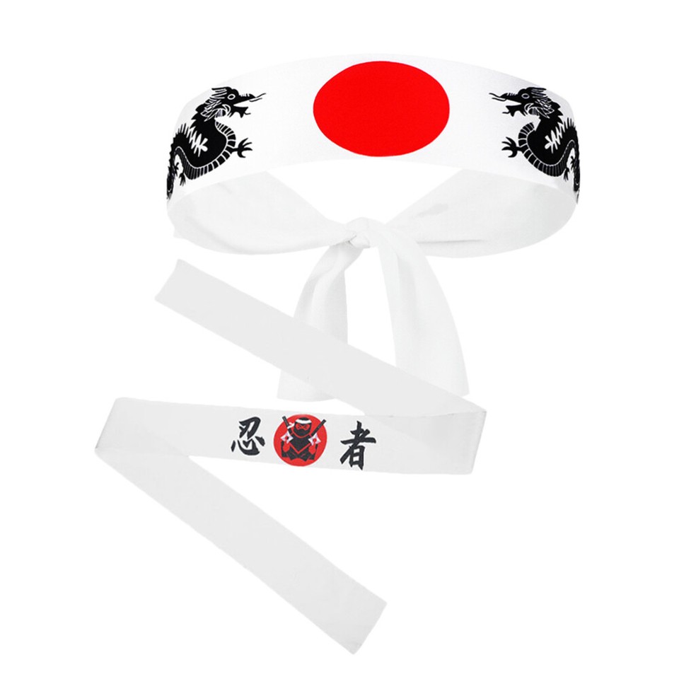 2 Pcs Ninja Hood Man Woman Samurai Japanese Headband Karate Headbands ...