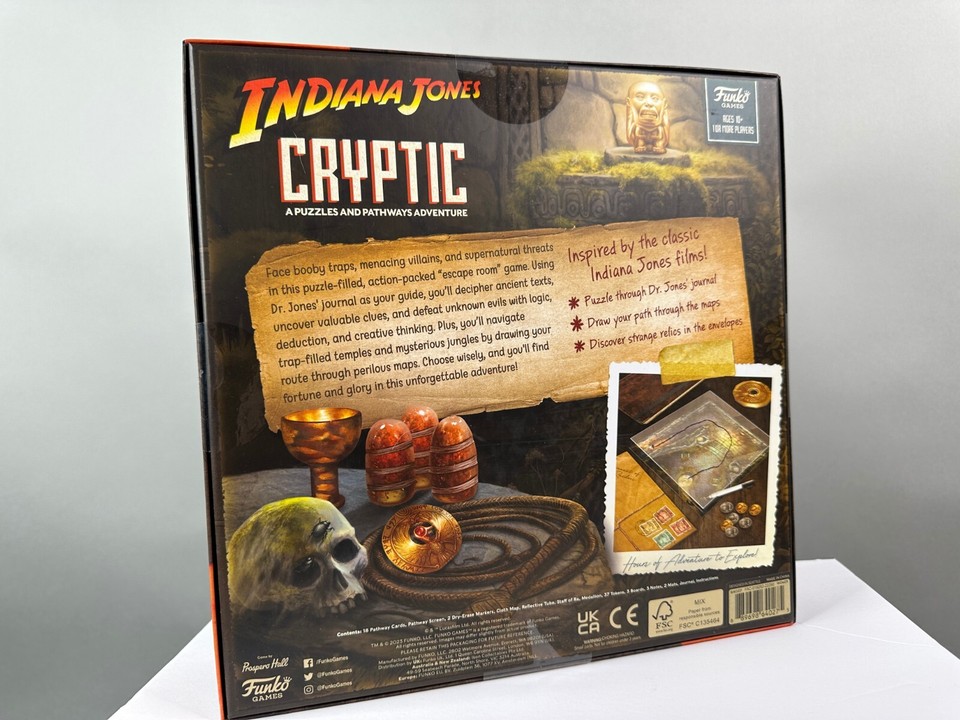 Indiana Jones Cryptic Board Game: A Puzzles and Pathways Adventure ...