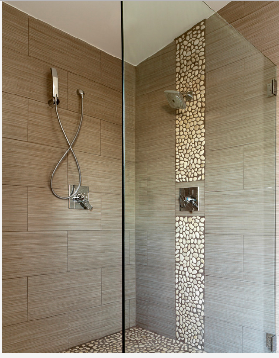 White Pebble Stone Tile Natural Round Tile River Rock Stone Mosaic ...