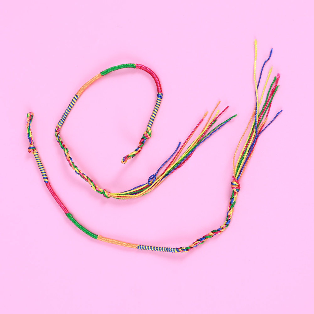 100pcs Colorful Handmade Braided Bracelets Assorted Friendship Thread ...