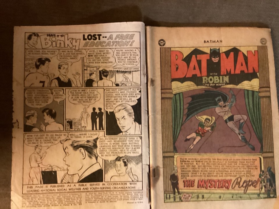 Batman 67 The Mystery Rope! 1951 G- | eBay