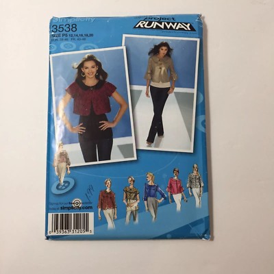 Simplicity 3538 Size 12-20 Misses' Jacket in Two Lengths | eBay