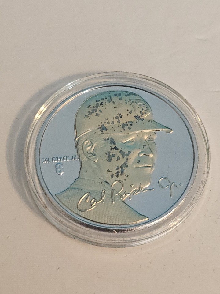 1997 Cal Ripken GOLD Signature Coin From Highland Mint 1 Ounce Silver ...