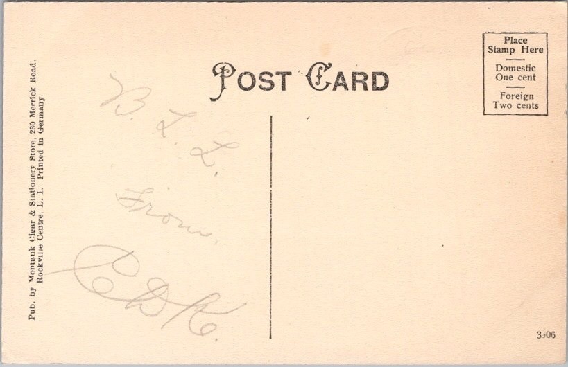 BALDWIN, Long Island L.I. New York Postcard "View on Loft Estate" Lake ...