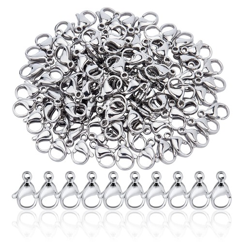 PH PandaHall 100pcs Lobster Claw Clasps 13mm Jewelry Clasps Grade A 304 ...