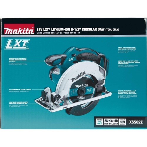 New Makita XSS02Z 18V LXT Lithium-Ion Cordless 6-1/2" Circular Saw ...