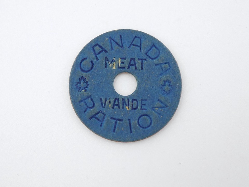 Original WWII Canada Homefront Meat Ration Blue Token | eBay