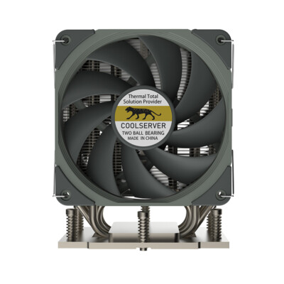 4U SP5 CPU Heat Sink Cooler Fan AMD EPYC 9004 Mute Dual Fan 9654/9554 ...