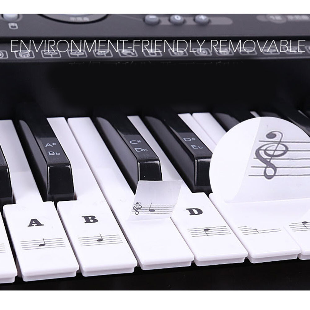 Piano Stickers Keyboard Music Note Chart Removable Decal 54/61 Keys | eBay