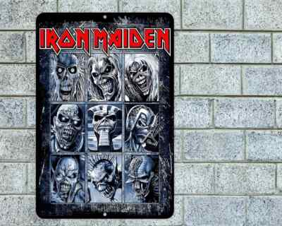 Iron Maiden Sign Aluminum Metal 8"x12" Rock Heavy Metal - NEW | eBay