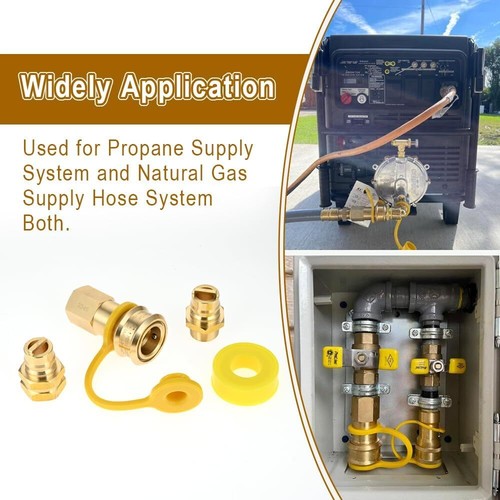 3/4" Female and Male Dual Fuel Generator Natural Propane Hose Quick ...