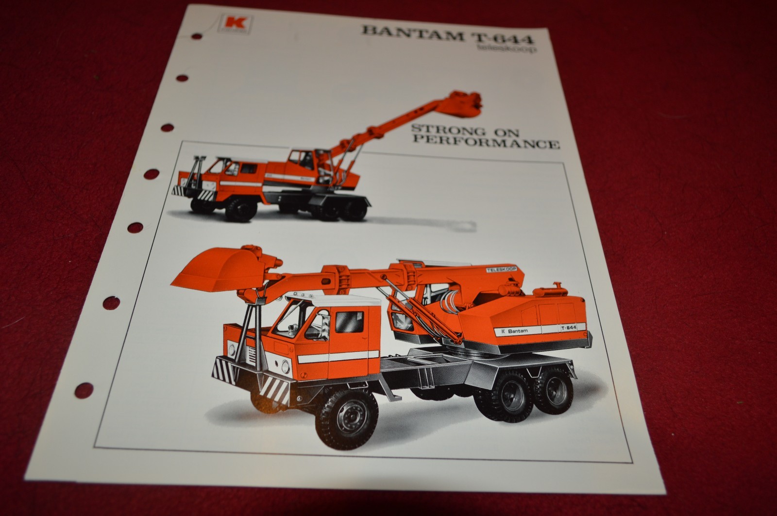 Koehring Bantam T-644 Teleskoop Excavator Dealer's Brochure DCPA4 | eBay