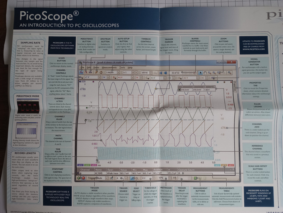 PicoScope 2203 two channel 5 MHz USB Digital PC oscilloscope + AWG with ...